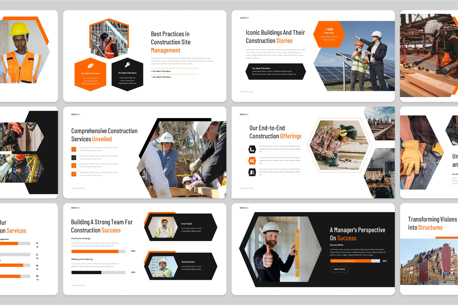 Construction Building Presentation Keynote, Presentation Templates