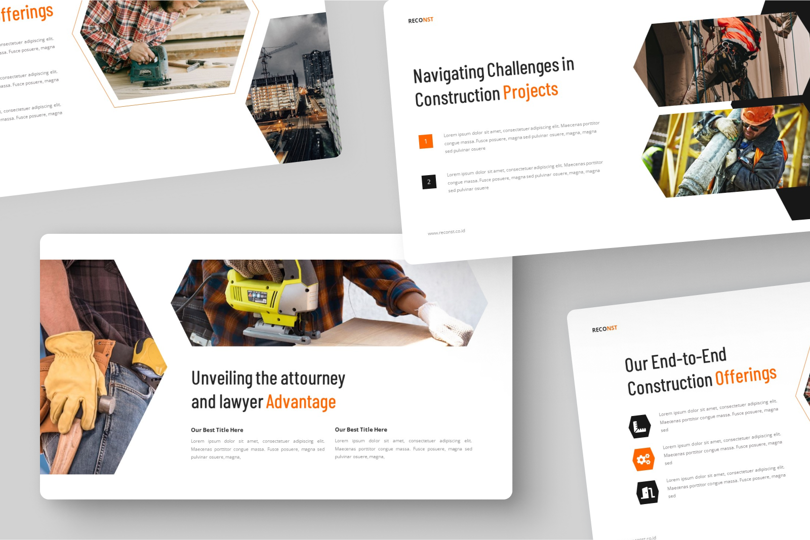 Construction Building Presentation Keynote, Presentation Templates