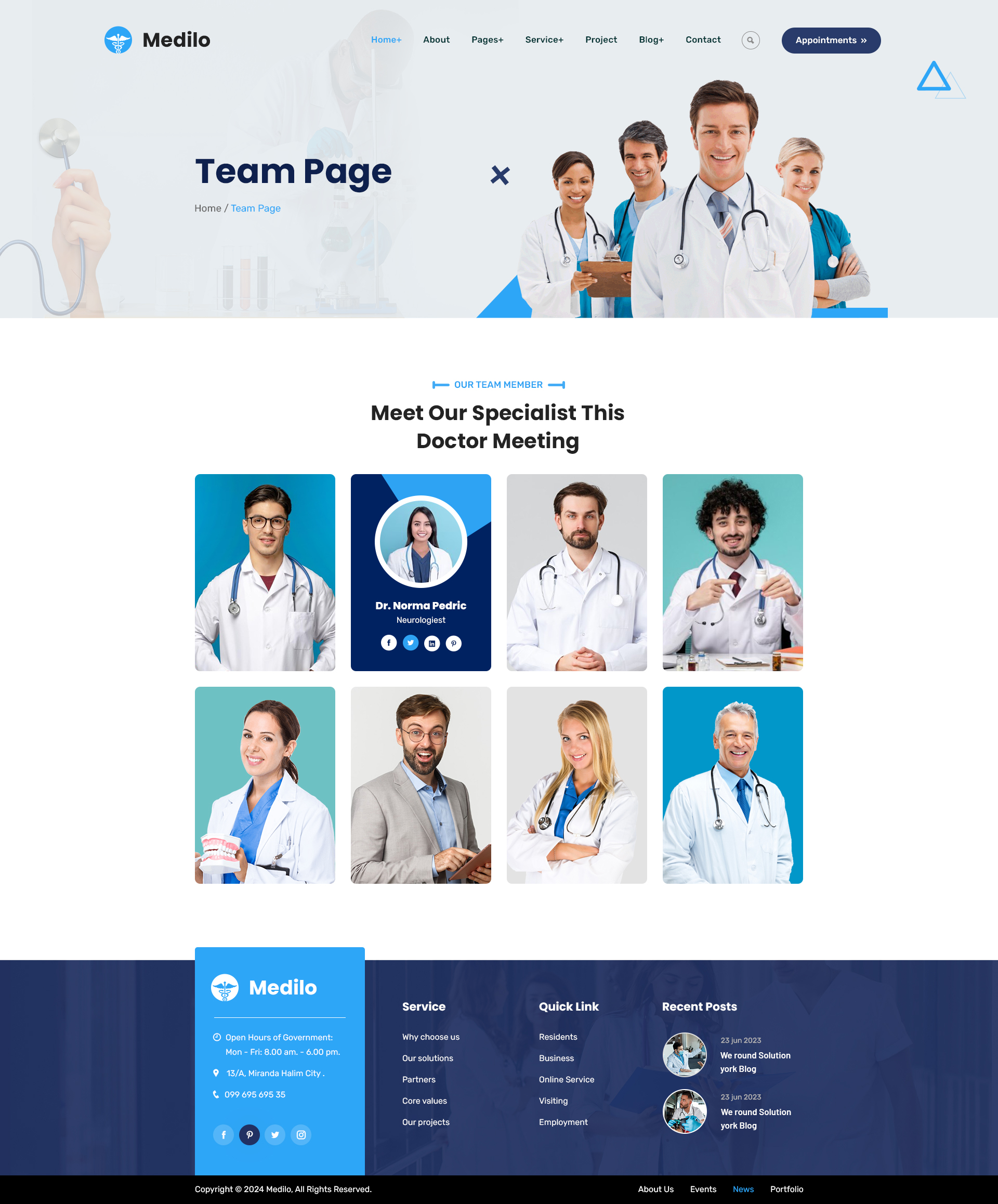 Medilo - Medical & Health XD Template. by Werpax | ThemeForest
