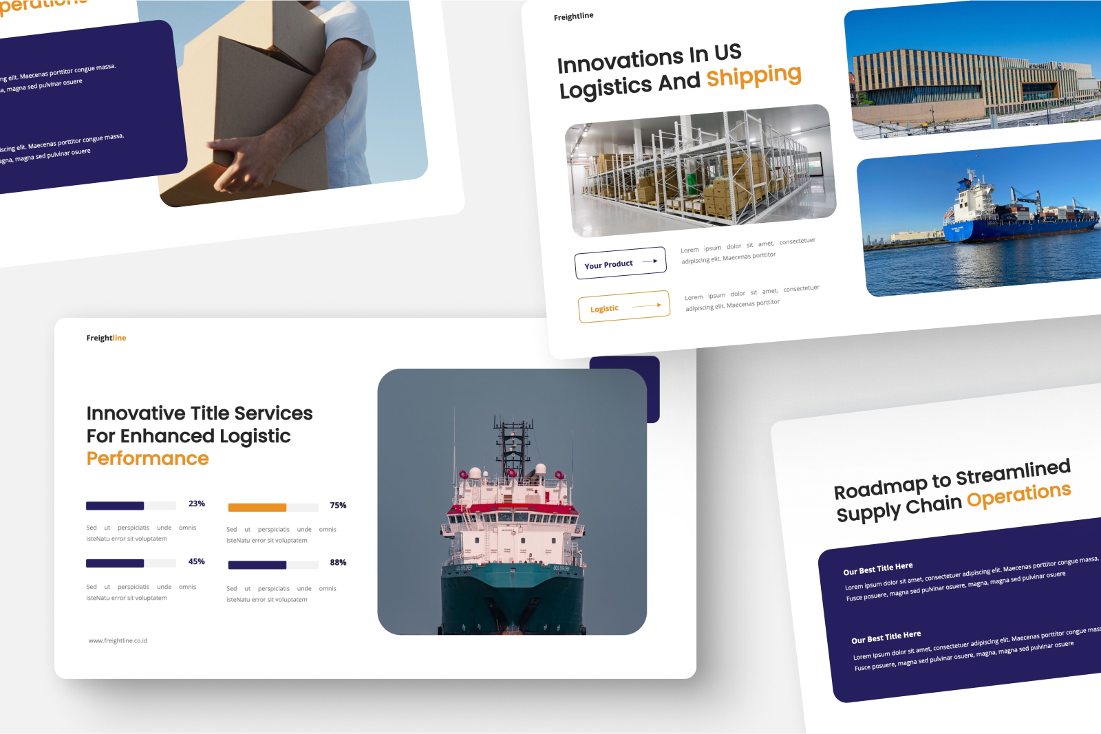Freightline - Logistic & Shipping PowerPoint Presentation Template ...