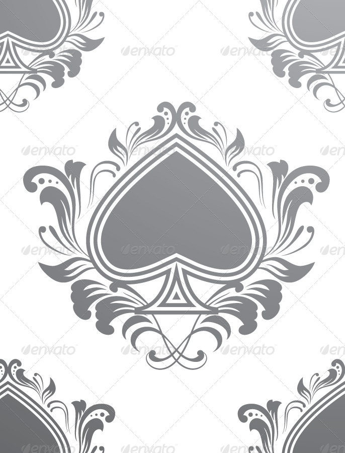 Black Spades Pattern, Vectors | GraphicRiver