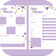 White Purple Weekly Daily Planner, Print Templates | GraphicRiver