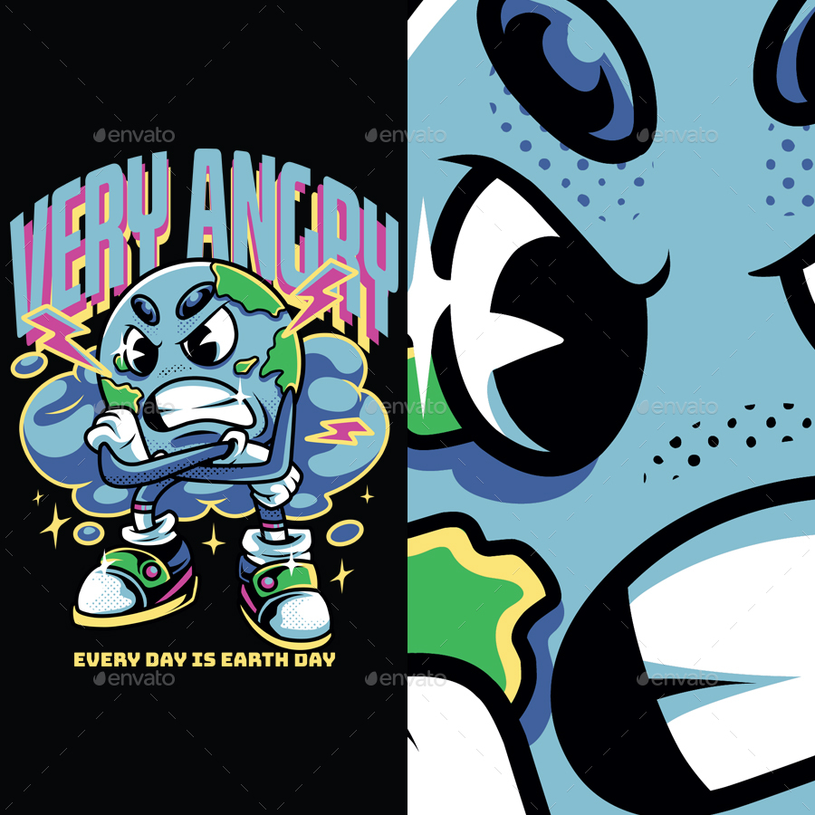 Very Angry T-Shirt Design Template, T-Shirts | GraphicRiver