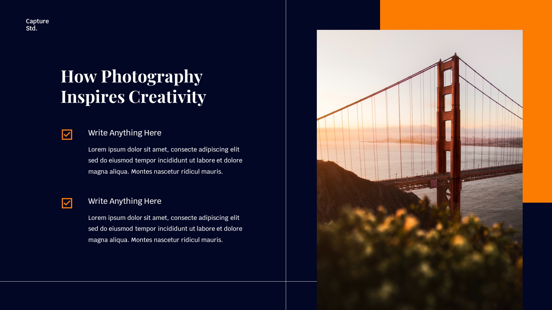 Capture - Photography Portfolio Keynote Template, Presentation Templates