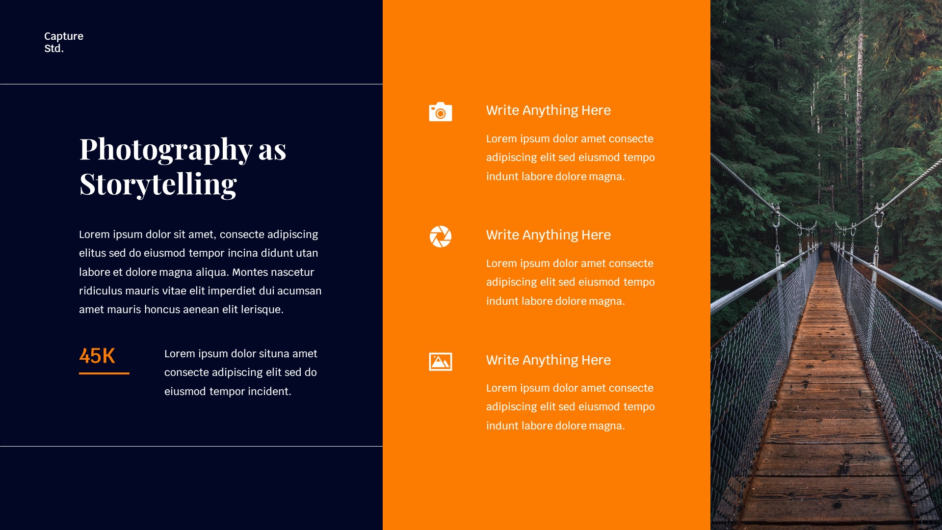 Capture - Photography Portfolio Keynote Template, Presentation Templates