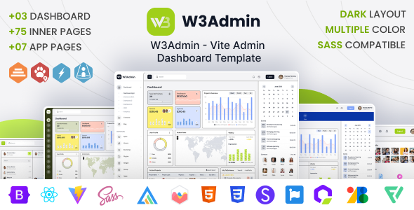 W3Admin - Vite Admin Dashboard Template by DexignZone | ThemeForest