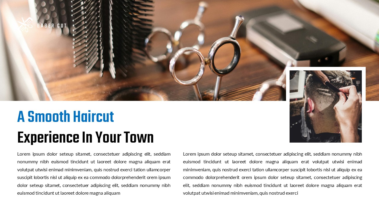 Barber Cut - Barbershop and Hair Salon PowerPoint Template ...