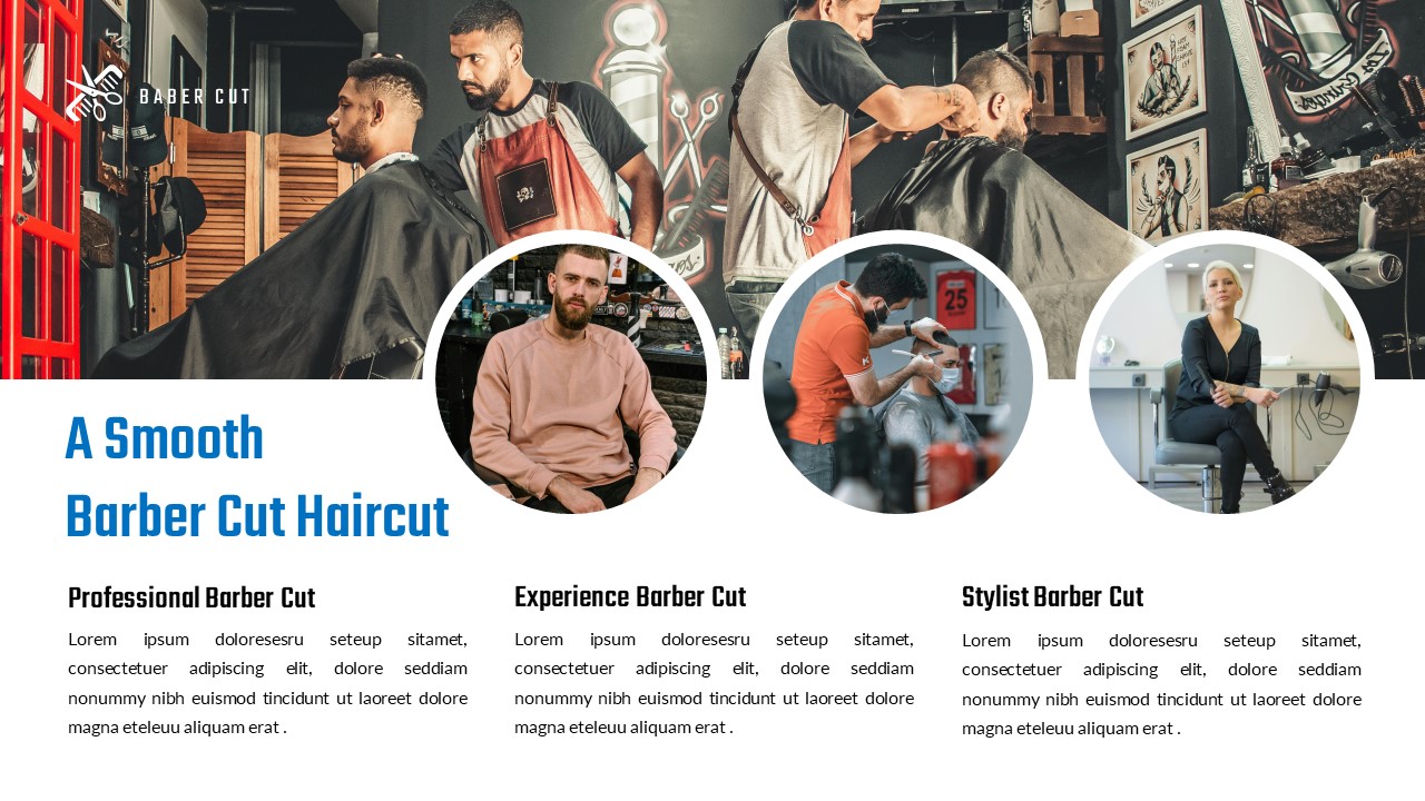Barber Cut - Barbershop and Hair Salon PowerPoint Template ...