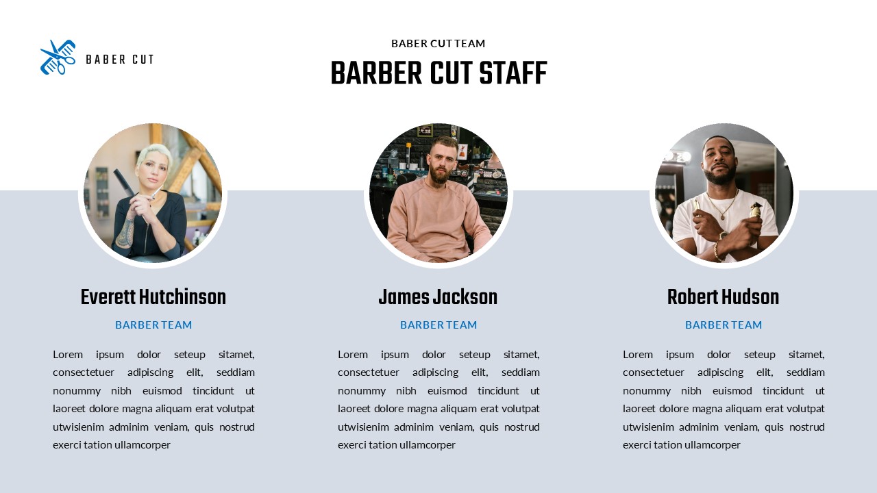 Barber Cut - Barbershop and Hair Salon PowerPoint Template ...
