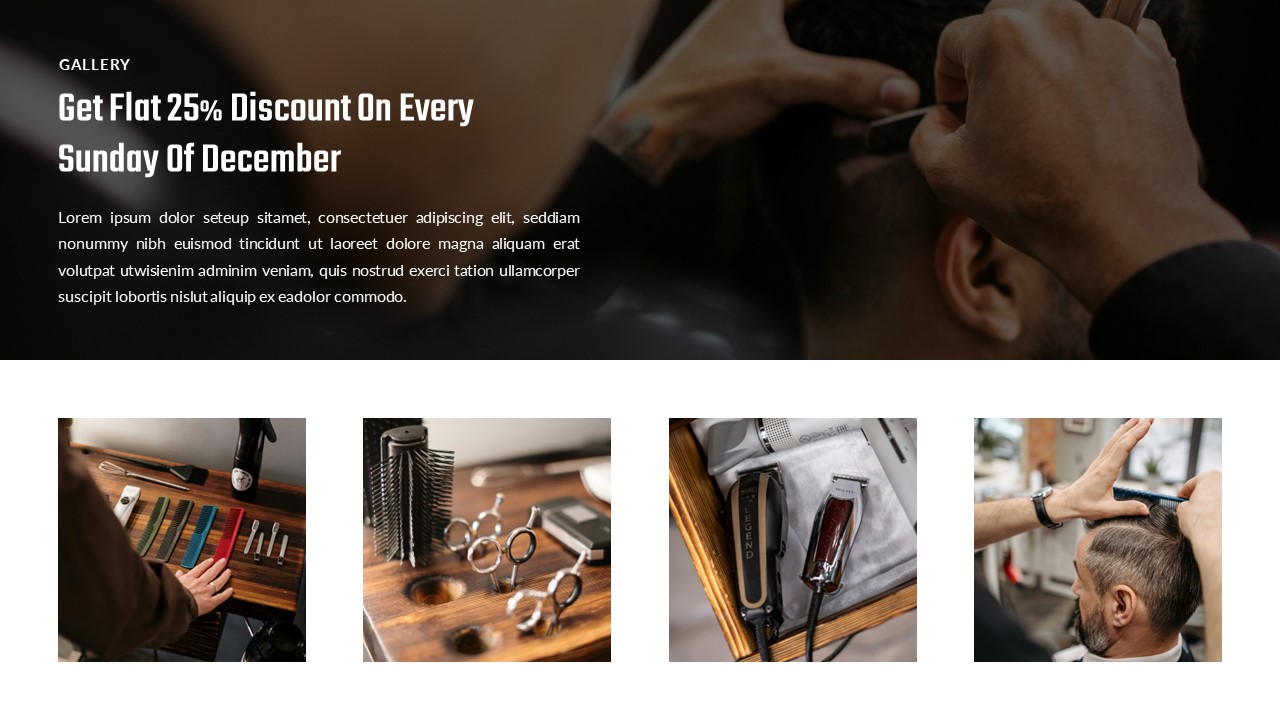 Barber Cut - Barbershop and Hair Salon PowerPoint Template ...
