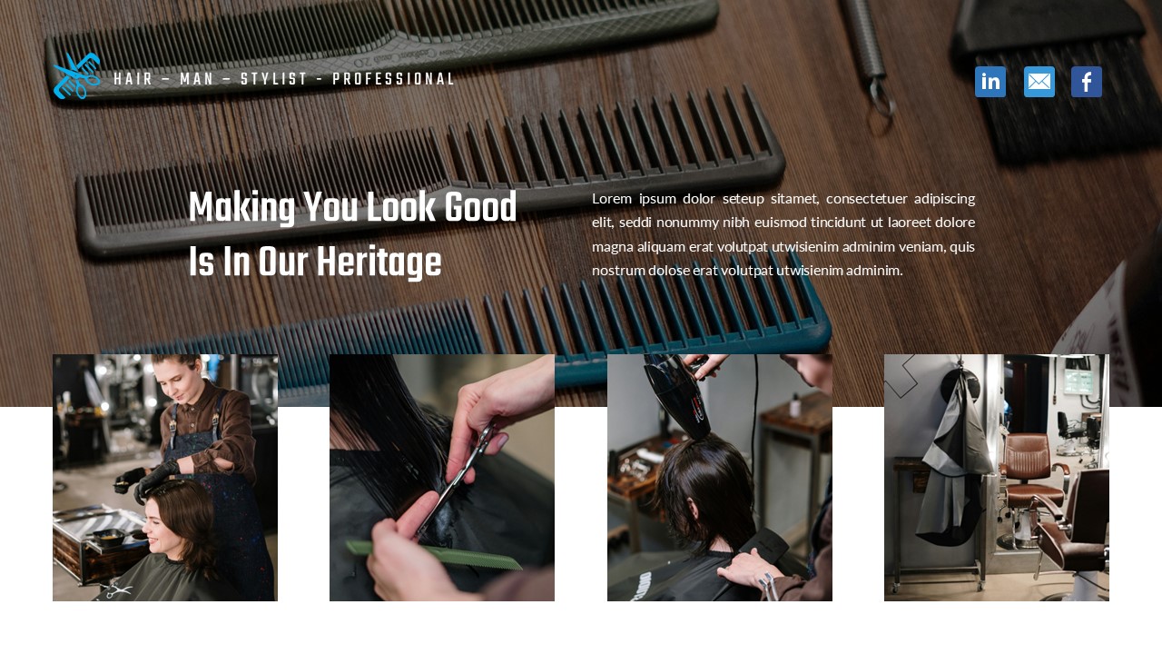 Barber Cut - Barbershop and Hair Salon PowerPoint Template ...