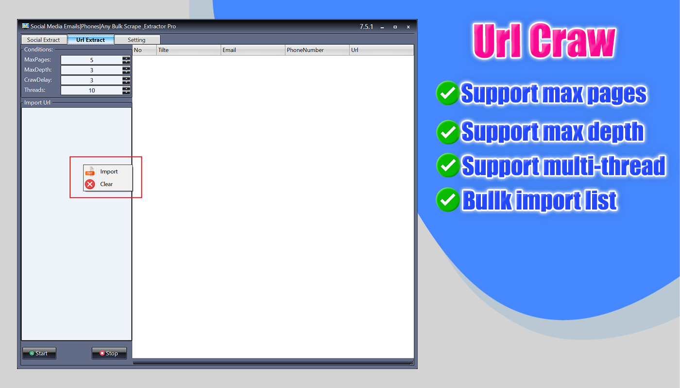 Social Media Emails|Phones|Any Bulk Scrape & Extractor by IonicStudio