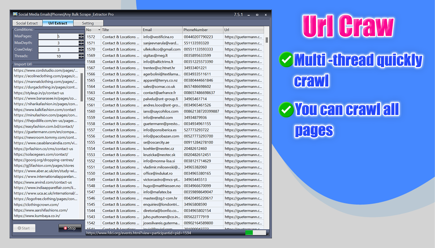 Social Media Emails|Phones|Any Bulk Scrape & Extractor by IonicStudio