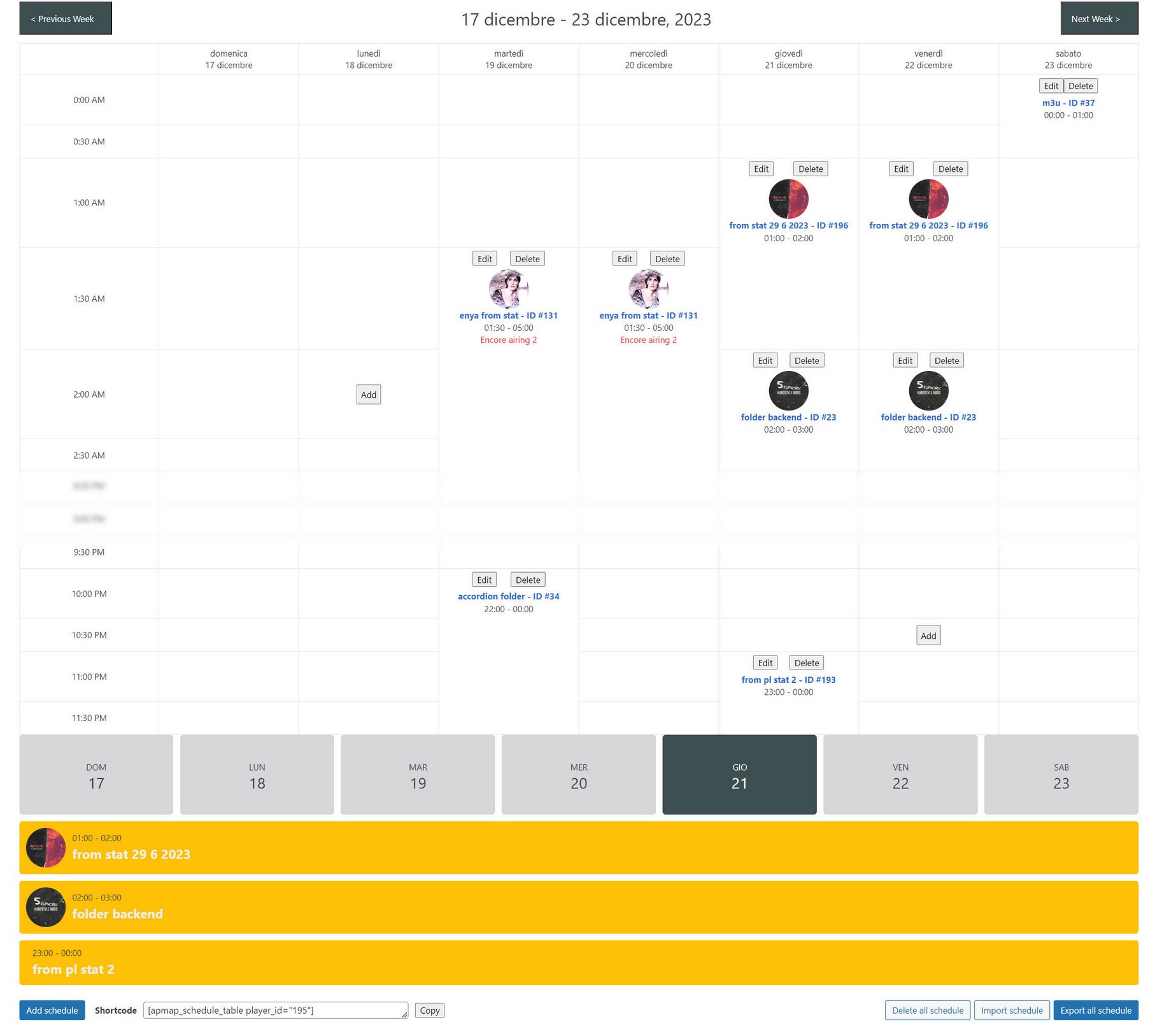 Video player Schedule AddOn for WordPress by Tean | CodeCanyon