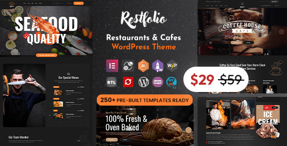 Restfolio - Elementor Restaurants & Cafes WordPress Theme - ThemesCamp