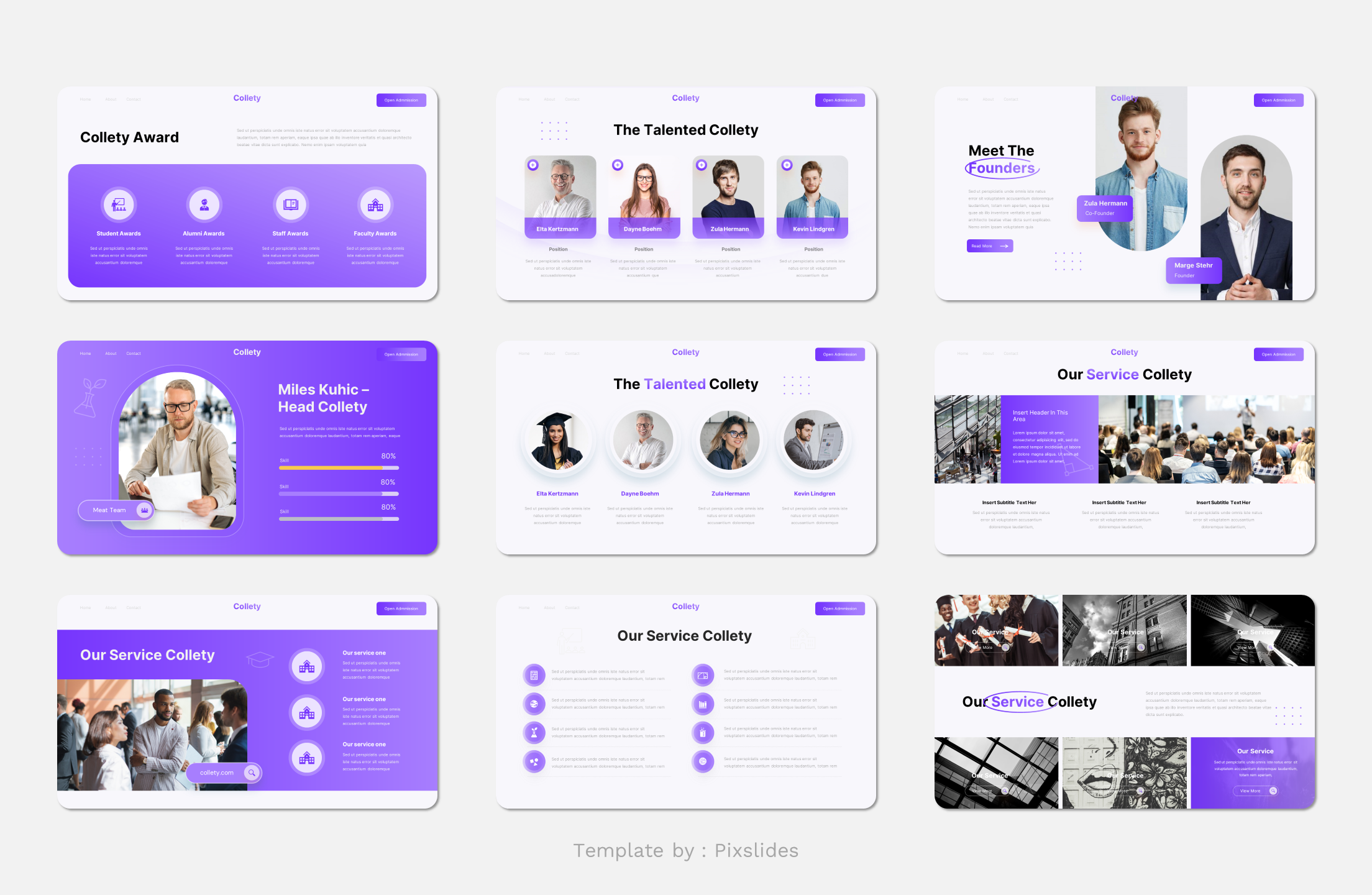 Collety - Collage University & Education PowerPoint, Presentation Templates