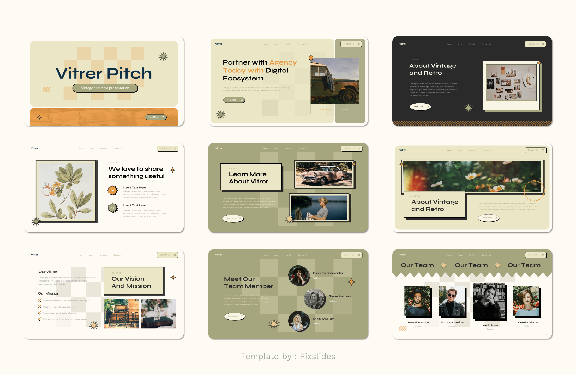 Vitrer - Vintage and Retro PowerPoint Presentation Template ...