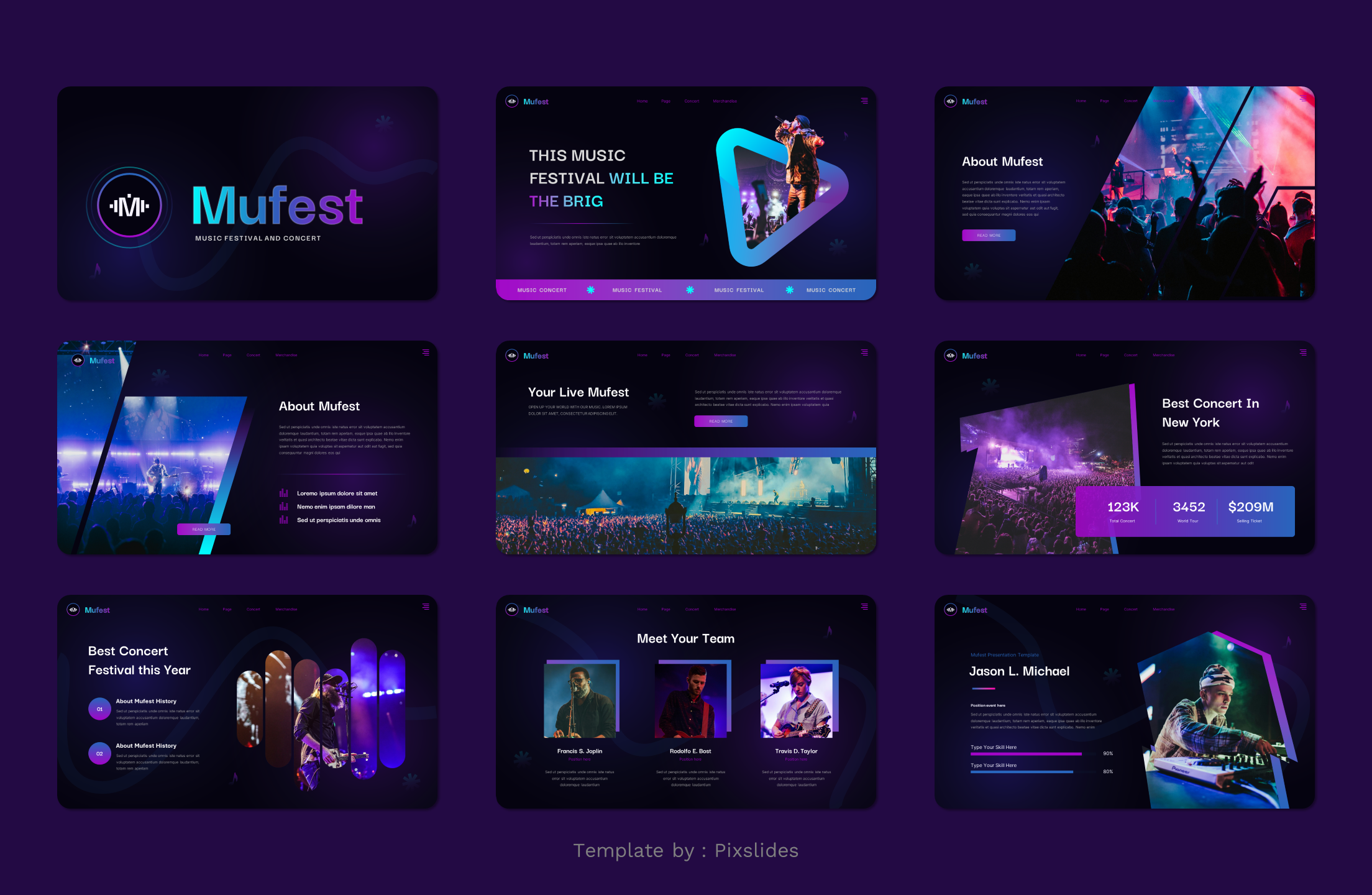 Mufest - Music Festival & Concert Keynote Presentation Template ...