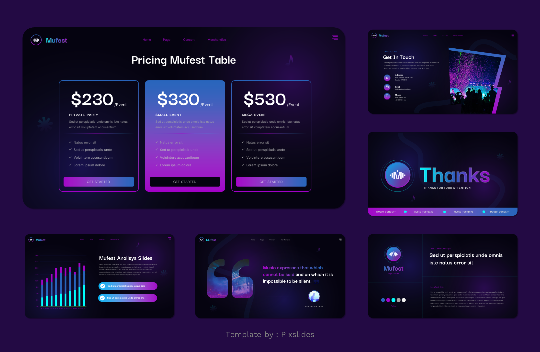 Mufest - Music Festival & Concert Keynote Presentation Template ...