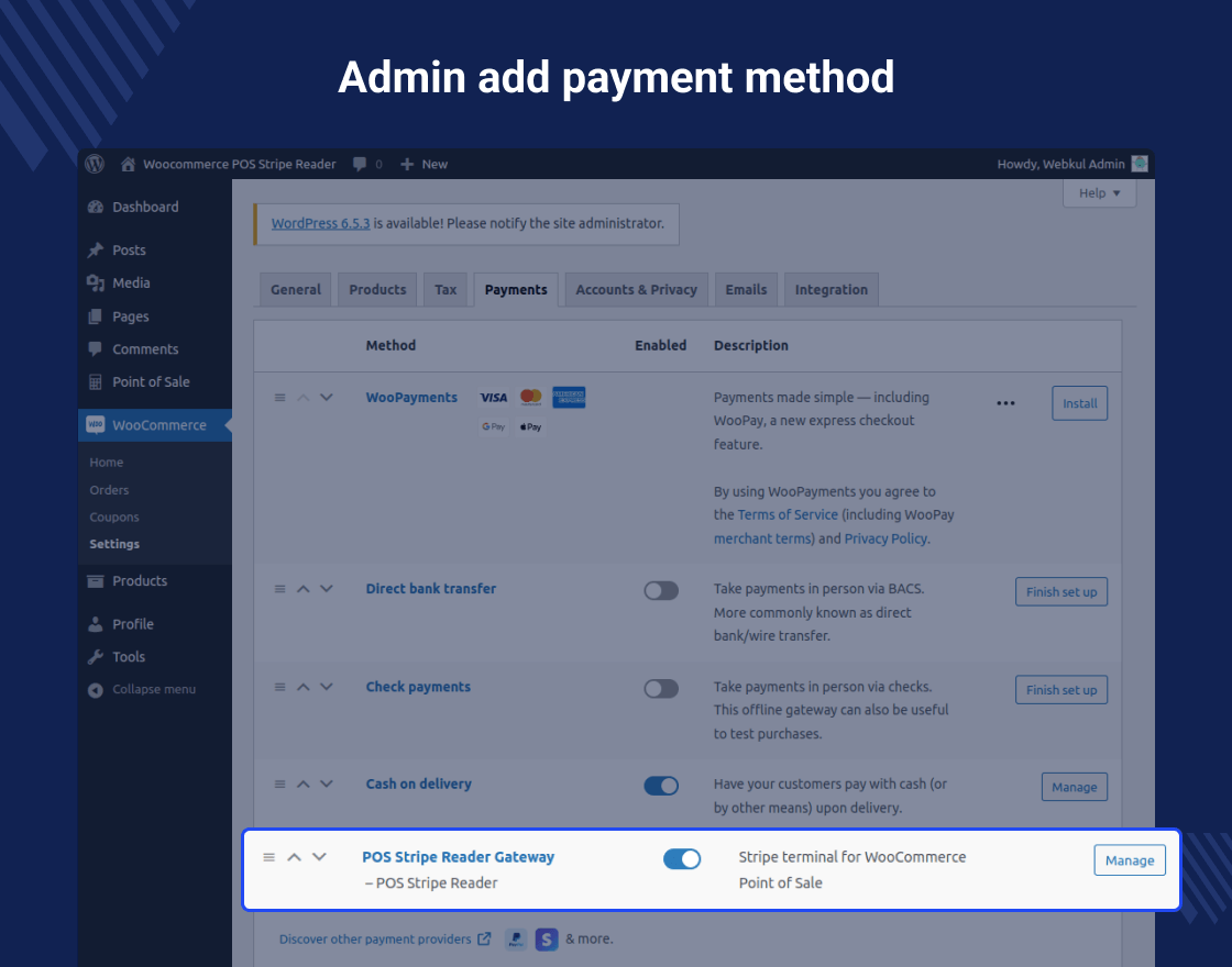 WooCommerce Stripe POS Terminal Connector by Webkul | CodeCanyon