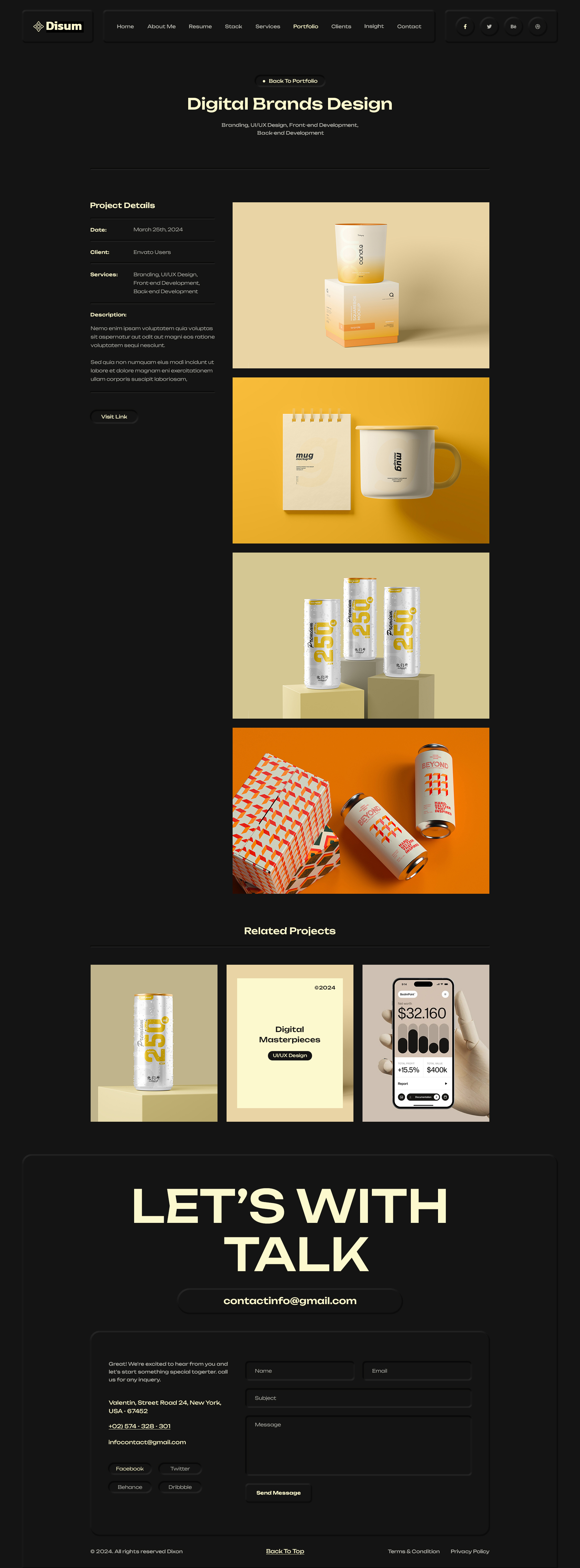 Disum - Personal Portfolio PSD Template by ultraDevs | ThemeForest