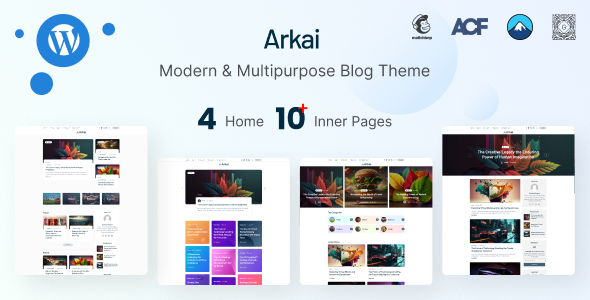 Arkai - Modern & Multipurpose WordPress Blog Theme by electronthemes