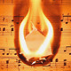 Music Notes Burning, Stock Footage | VideoHive