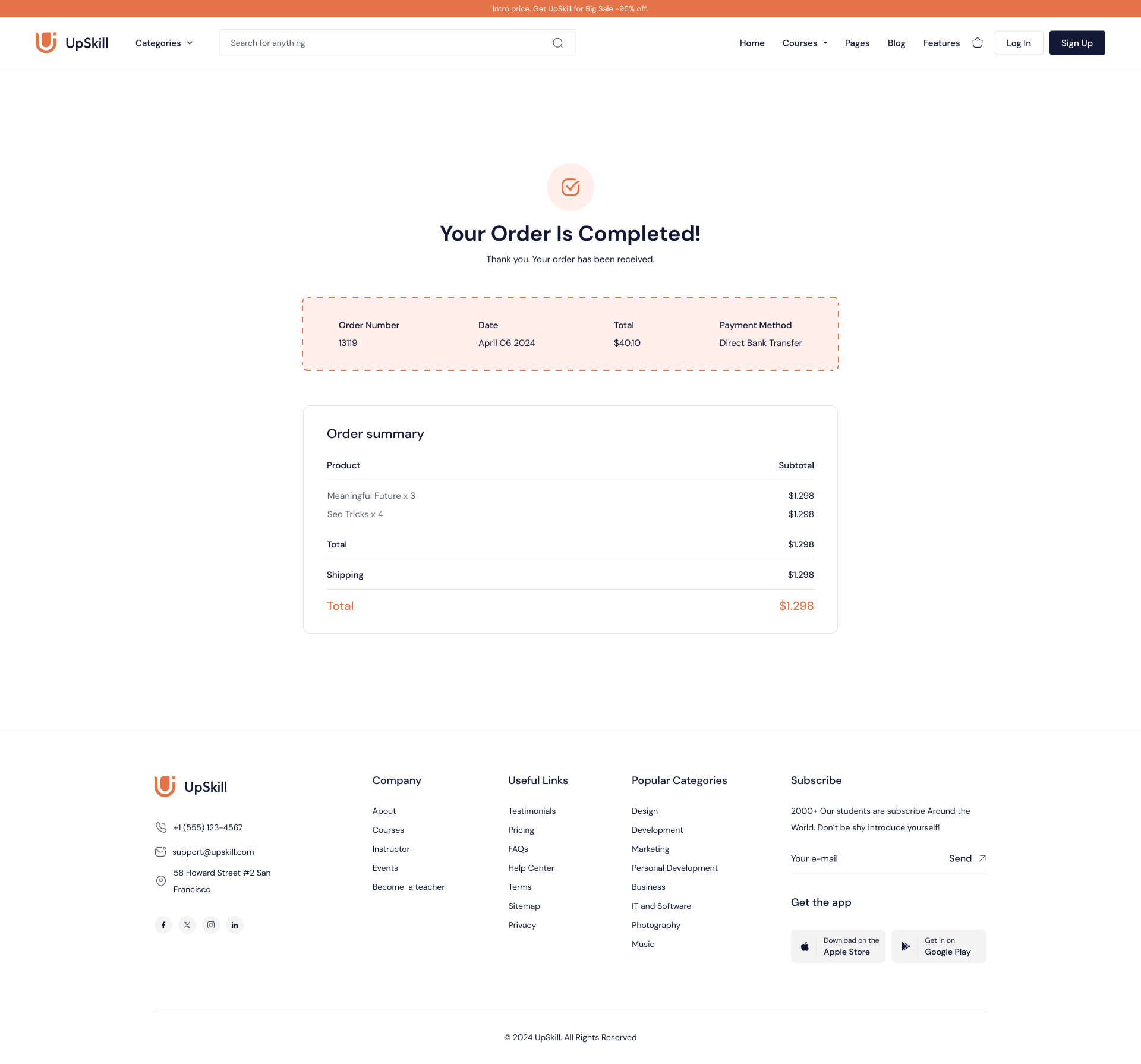 UpSkill - Education Online Courses LMS Figma Template by CreativeLayers