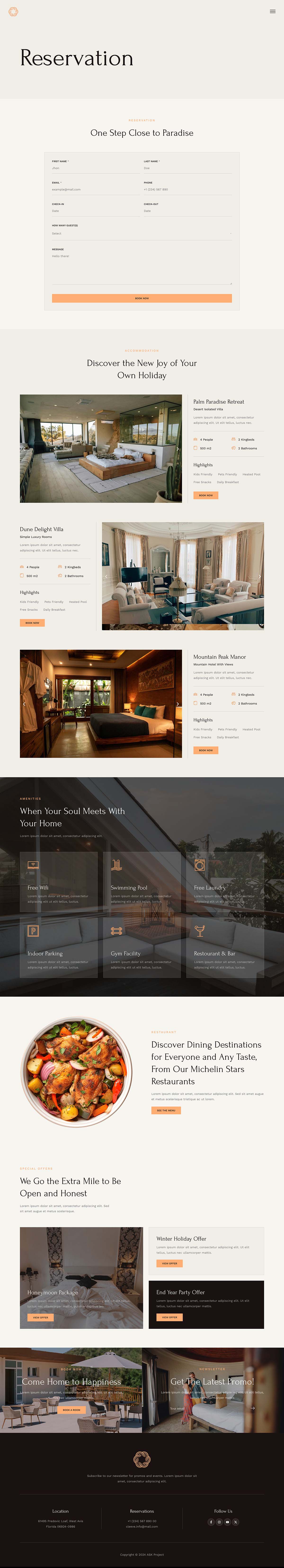 Cleeve - Hotel and Resort Booking Elementor Template Kit by askproject