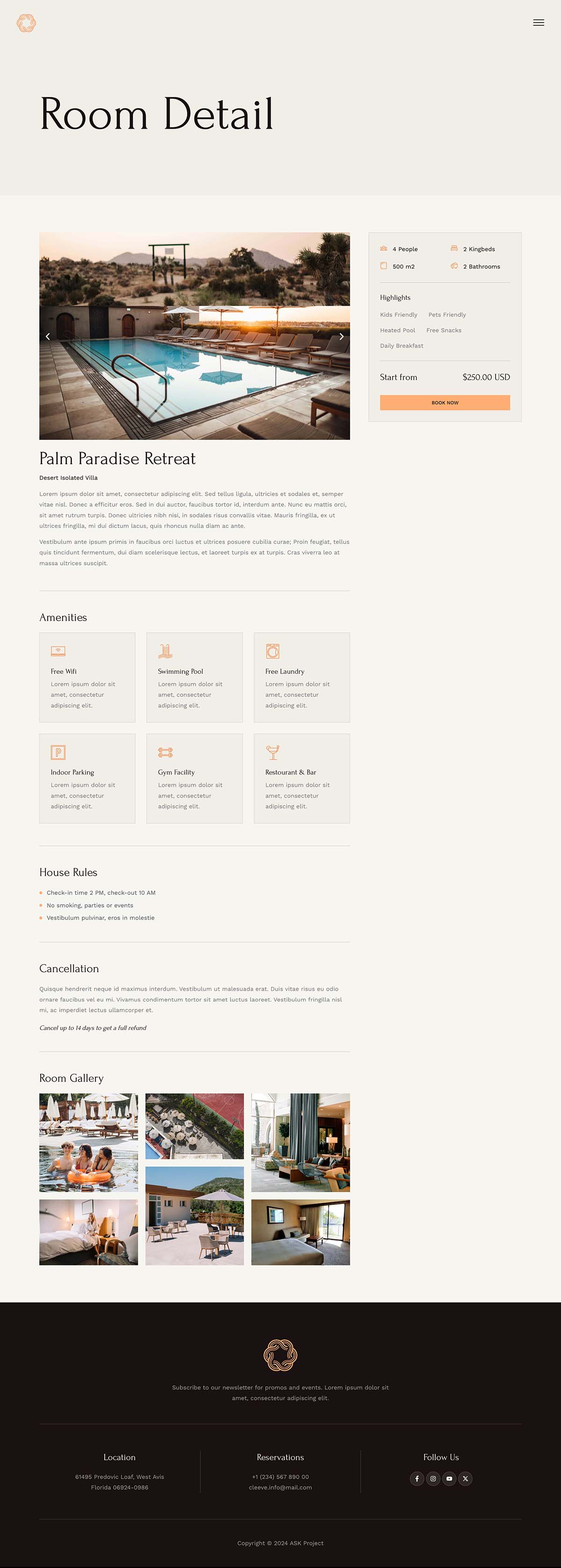 Cleeve - Hotel and Resort Booking Elementor Template Kit by askproject