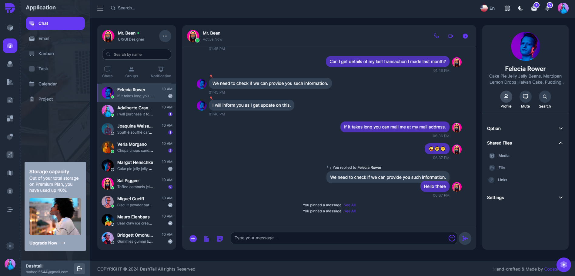 DashTail - Tailwind, React Next Admin Dashboard Template by Codeshaperbd
