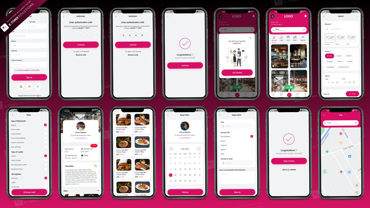 Restaurant Discovery & Booking Flutter UI Kit | Foodie App | Dine-Out Finder by KTonixSolutions