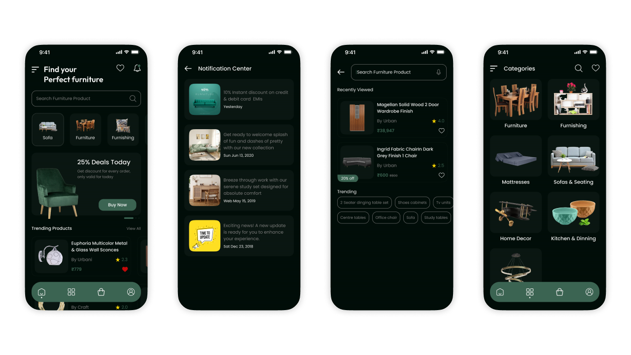 Prime Furniture Flutter App UI Kit by thefuturelens | CodeCanyon