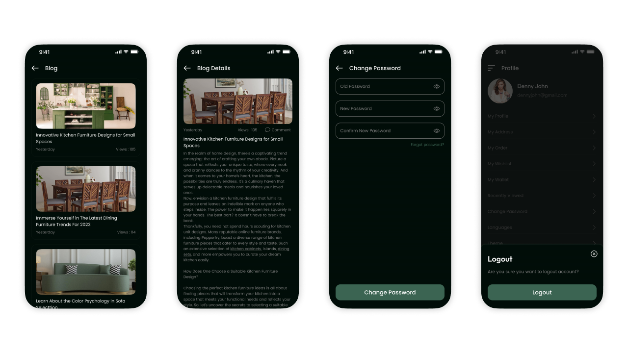 Prime Furniture Flutter App UI Kit by thefuturelens | CodeCanyon