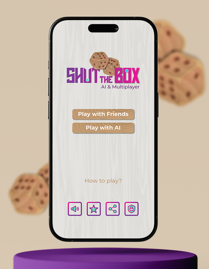 Shut The Box Game - AI Multiplayer Android and iOS in Flutter 3.x by Arrtify