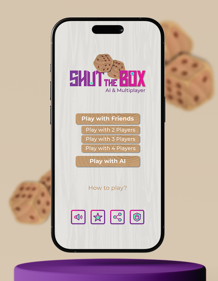 Shut The Box Game - AI Multiplayer Android and iOS in Flutter 3.x by Arrtify