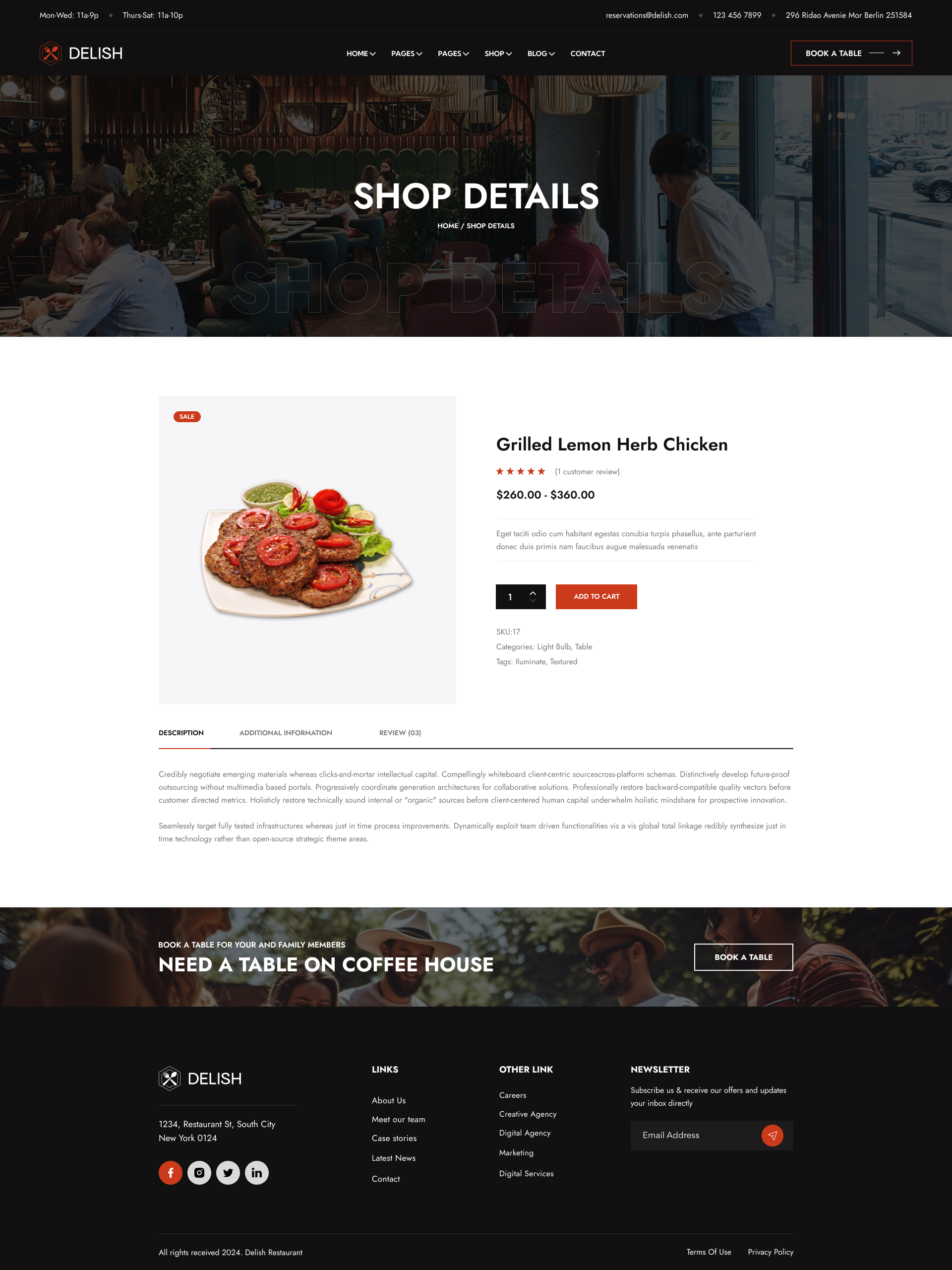 Delish – Restaurant Cafe Figma Template by RRdevs | ThemeForest