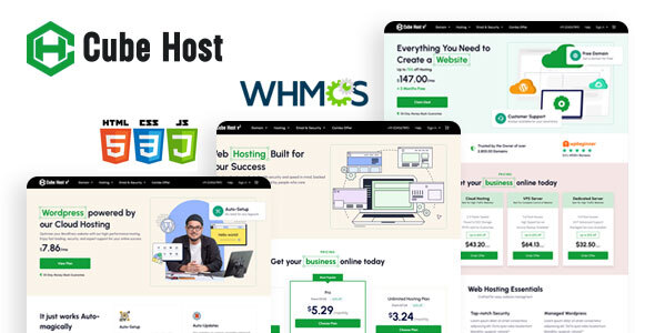 Cube Host Hosting HTML and WHMCS Template by redcheap | ThemeForest