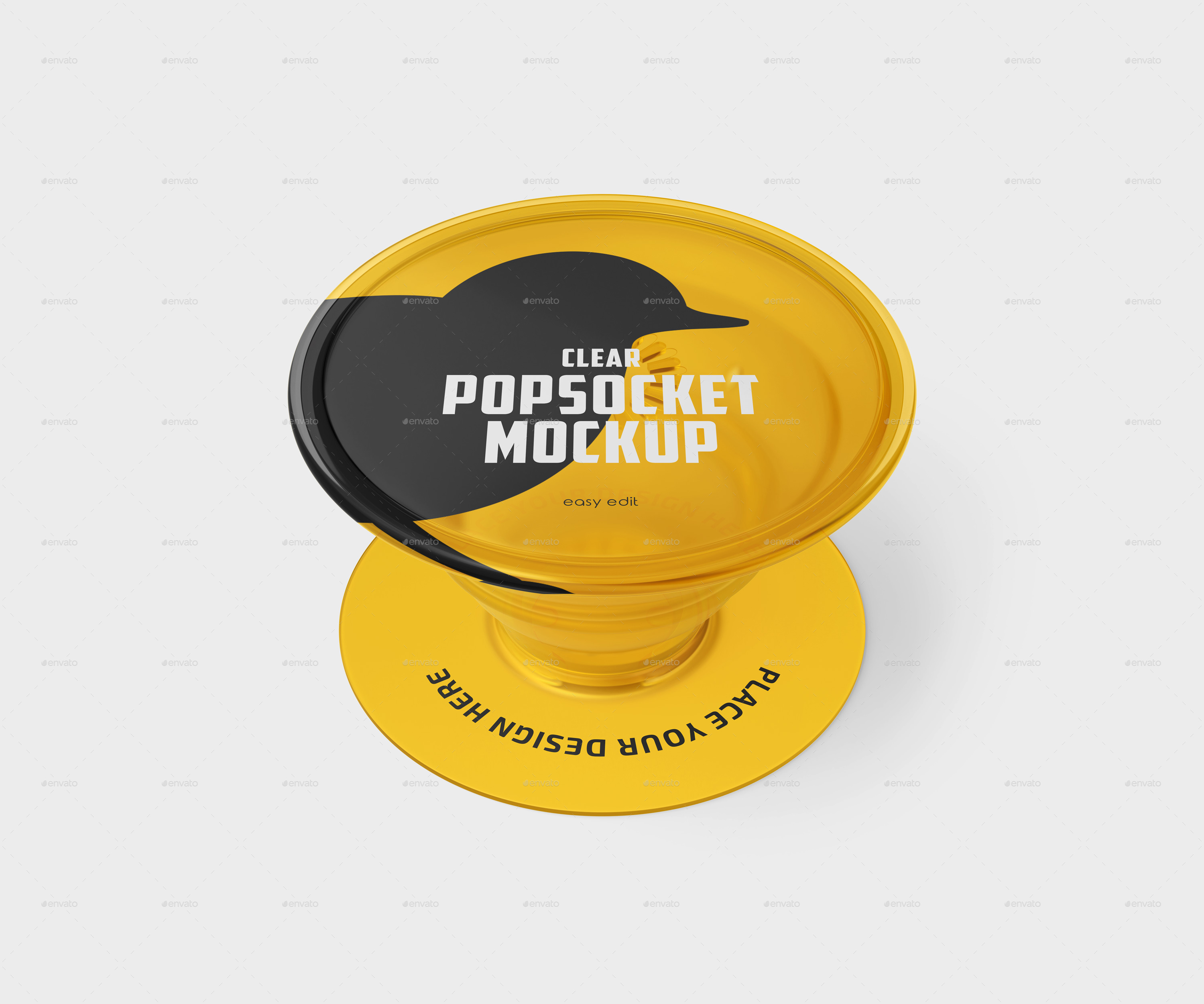 Clear PopSocket Mockup Set, Graphics | GraphicRiver