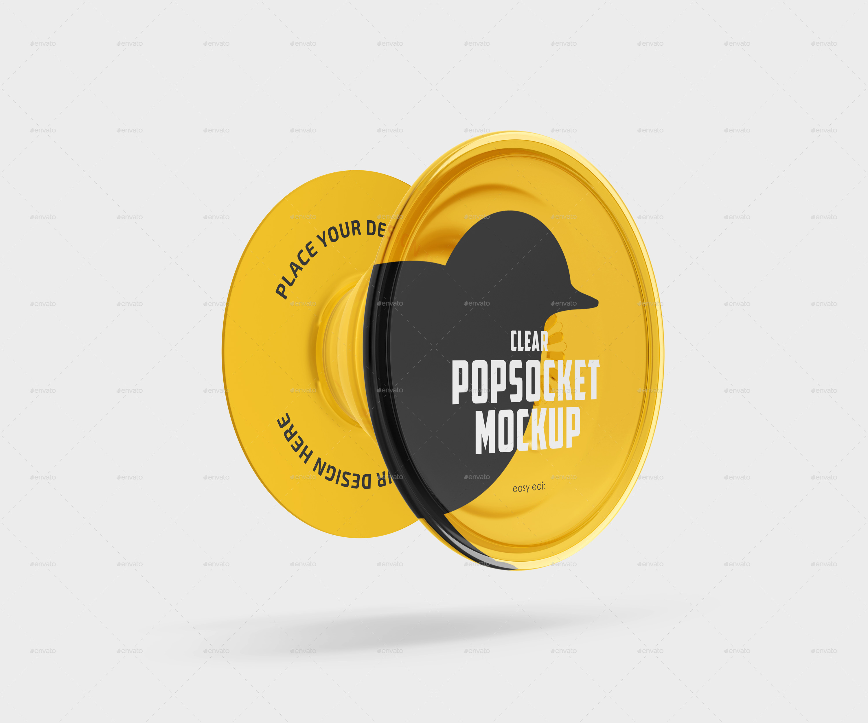 Clear PopSocket Mockup Set, Graphics | GraphicRiver