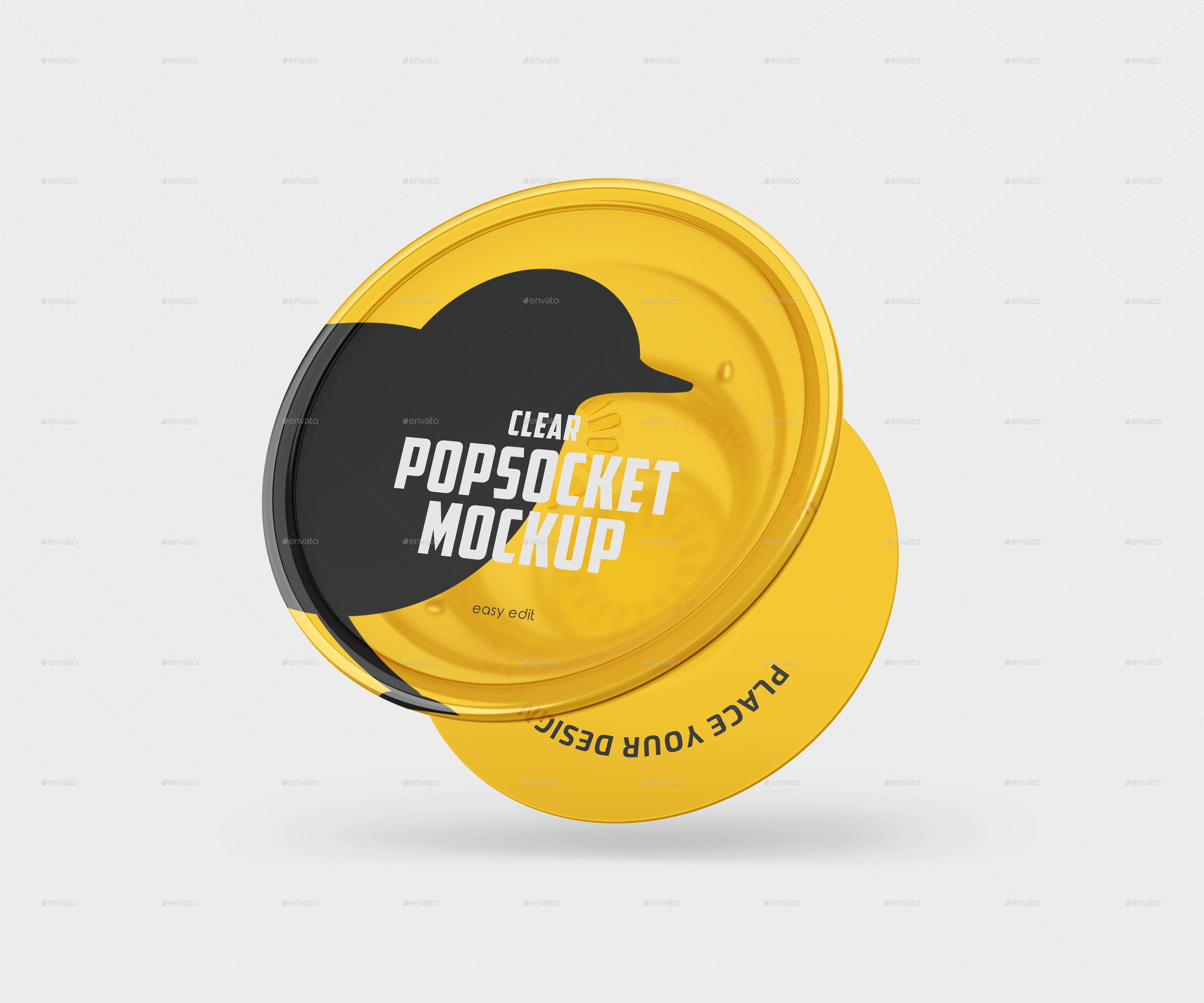 Clear PopSocket Mockup Set, Graphics | GraphicRiver
