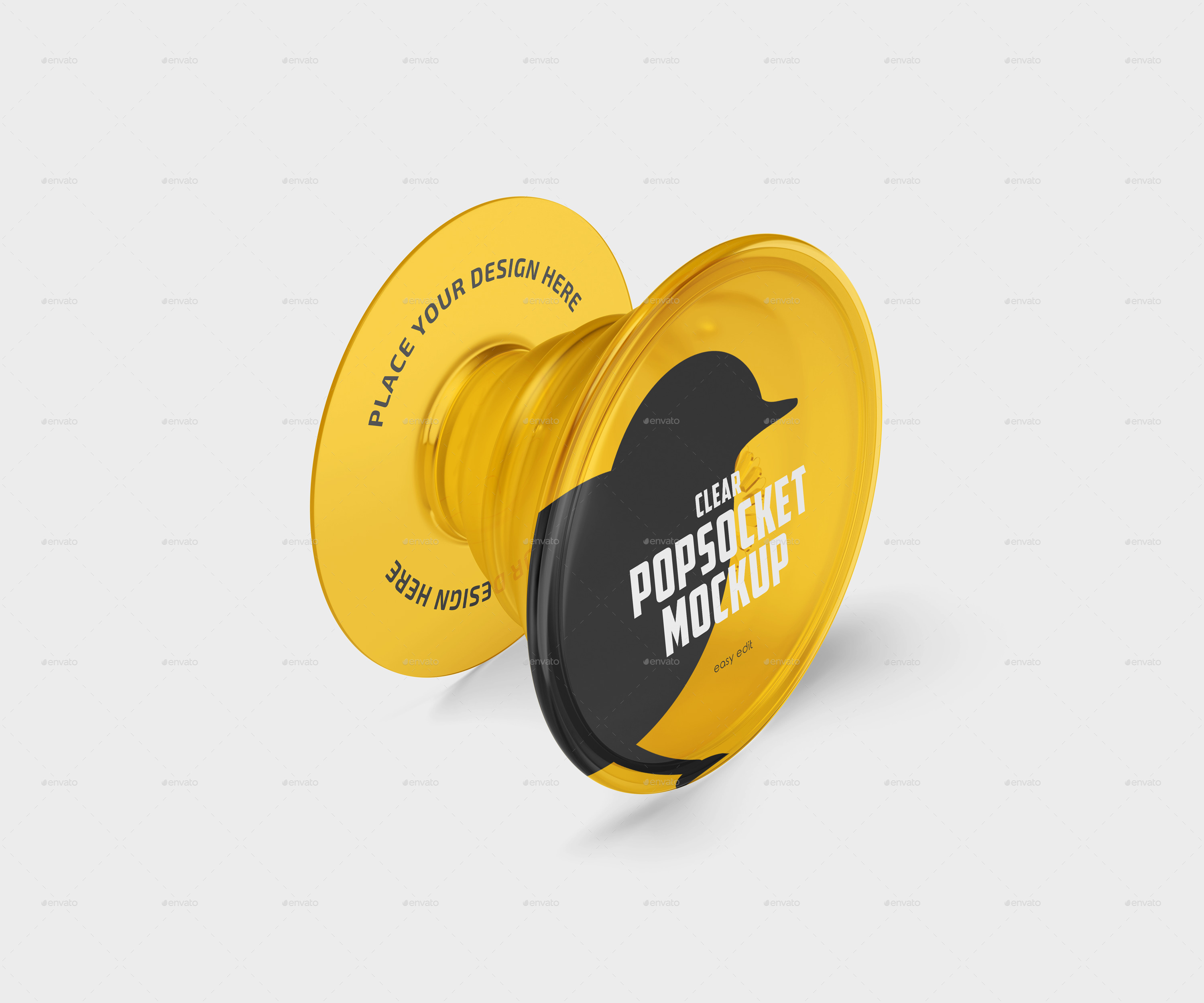 Clear PopSocket Mockup Set, Graphics | GraphicRiver