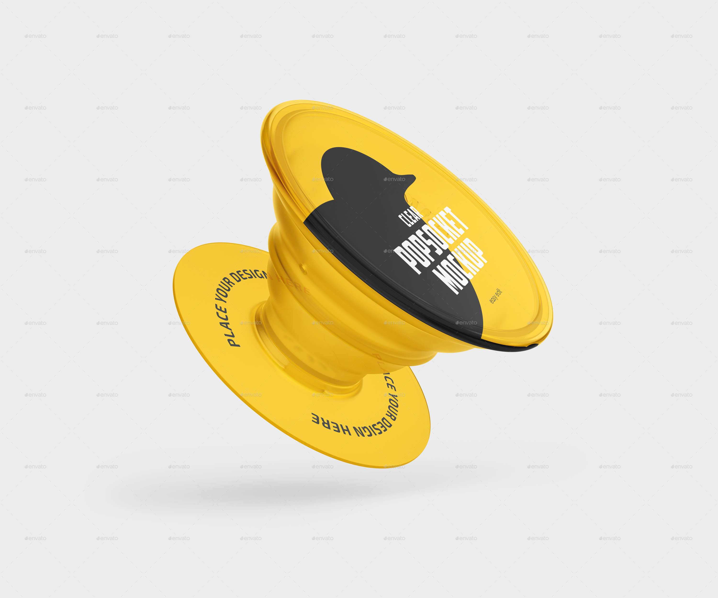 Clear PopSocket Mockup Set, Graphics | GraphicRiver