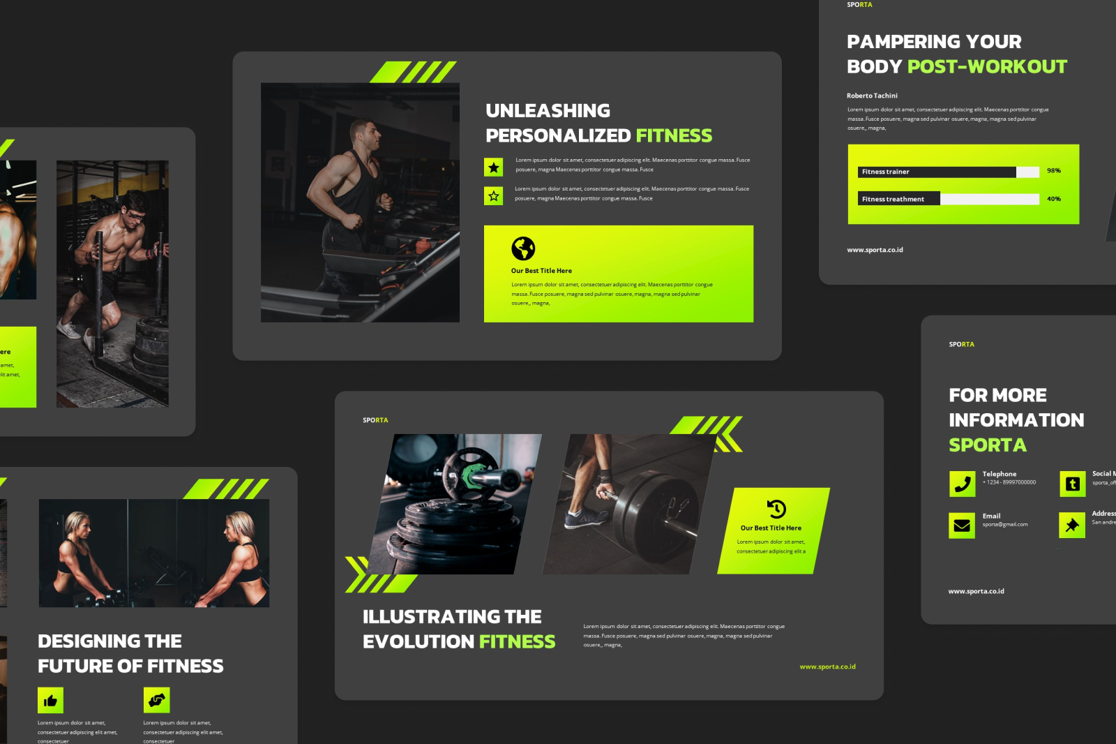 Sporta - Fitness & Gym Google Slide, Presentation Templates | GraphicRiver
