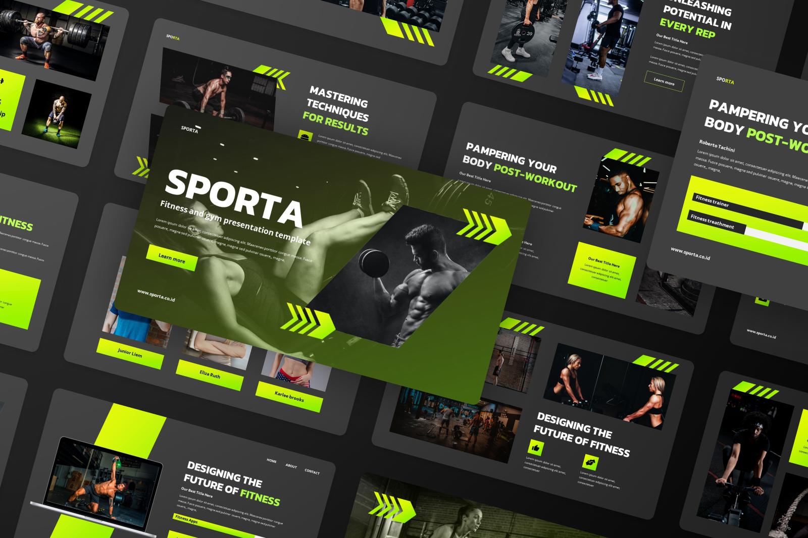 Sporta - Fitness & Gym Google Slide, Presentation Templates | GraphicRiver