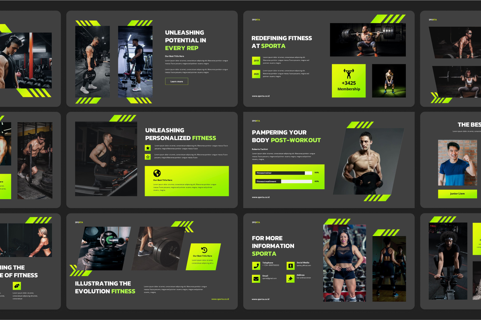 Sporta - Fitness & Gym PowerPoint, Presentation Templates | GraphicRiver