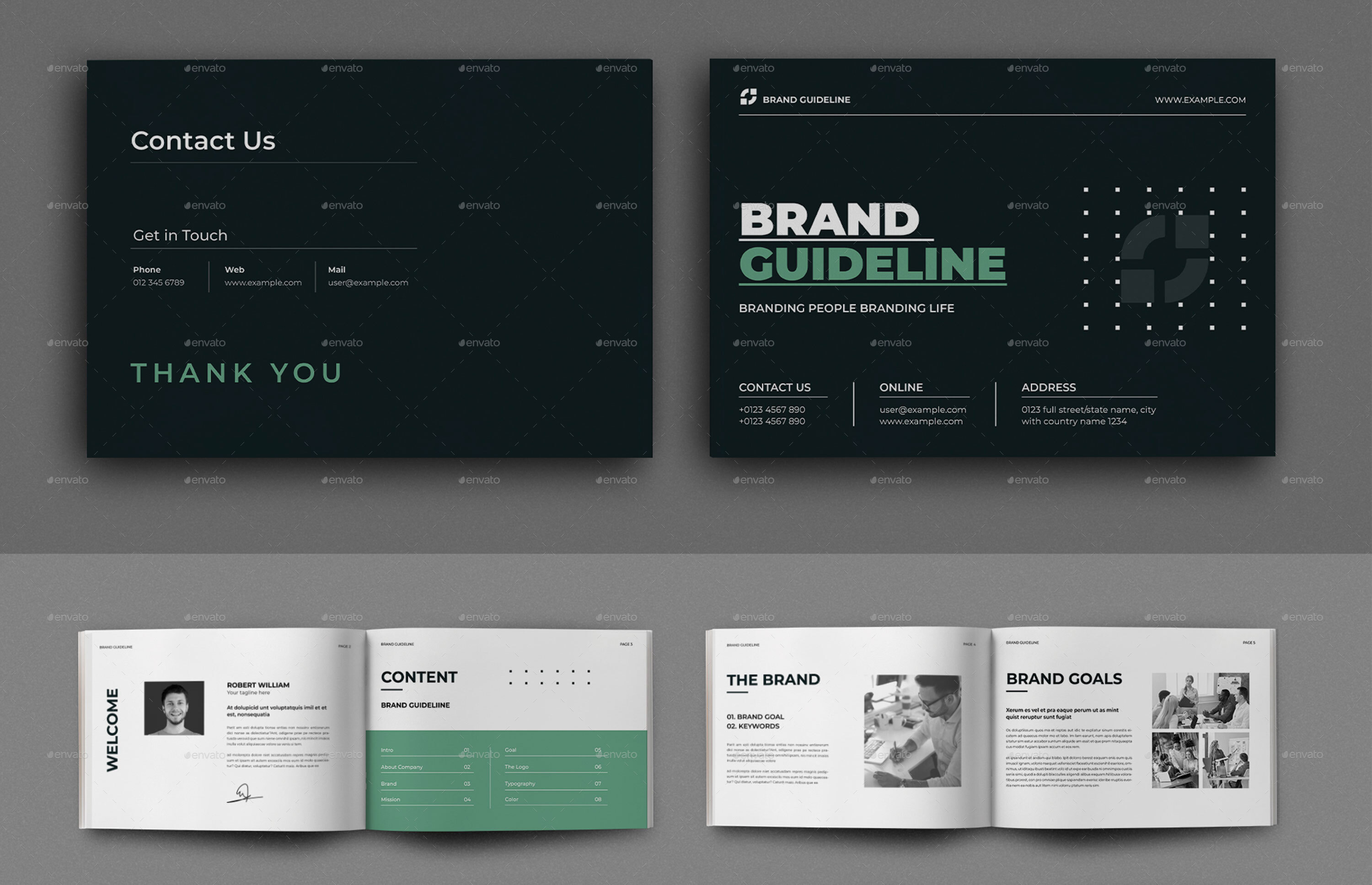 Brand Guideline Template Layout, Print Templates | GraphicRiver