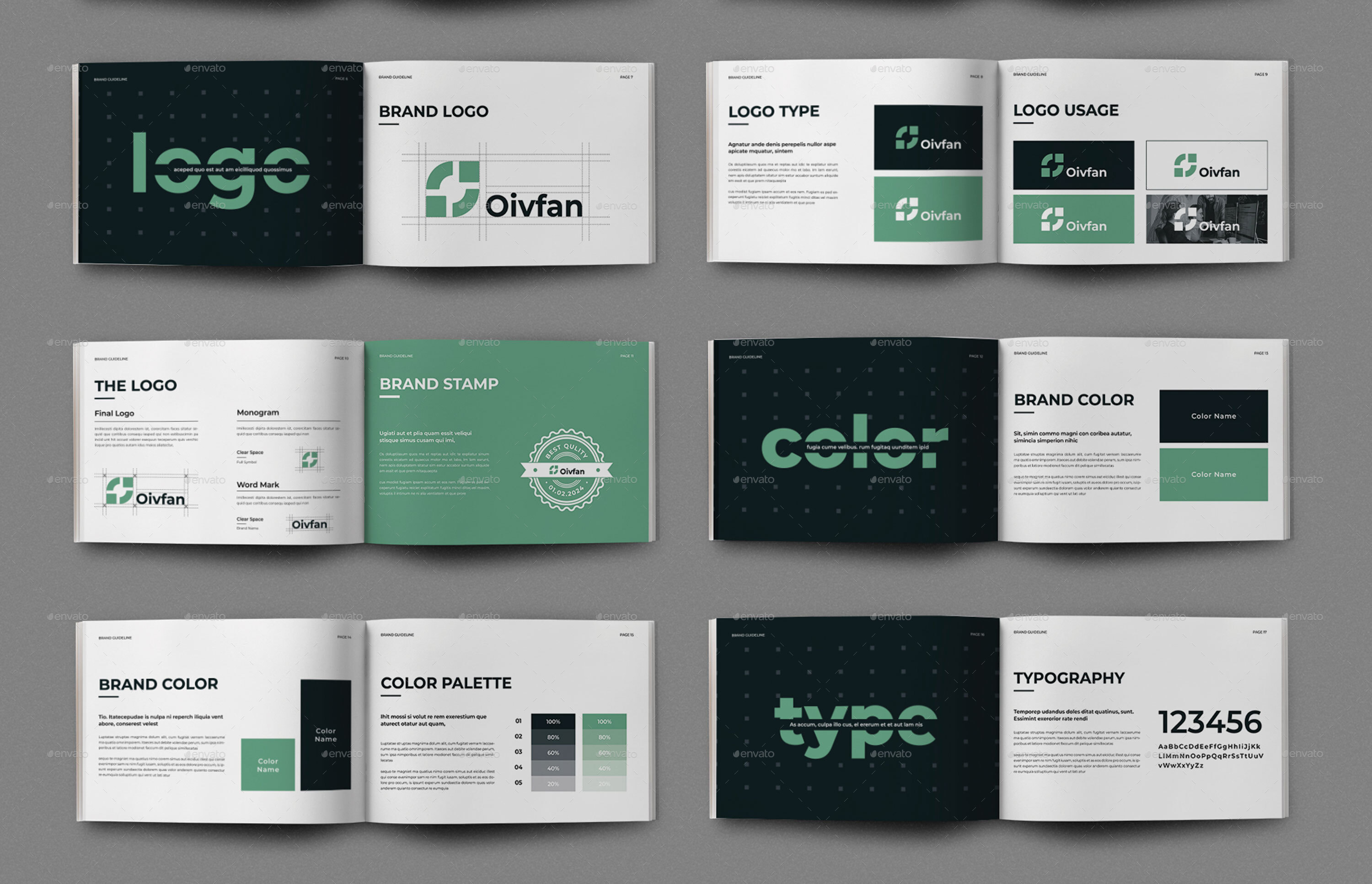 Brand Guideline Template Layout, Print Templates | GraphicRiver