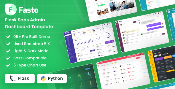 Fasto - Flask Saas Admin Dashboard Template by DexignZone | ThemeForest