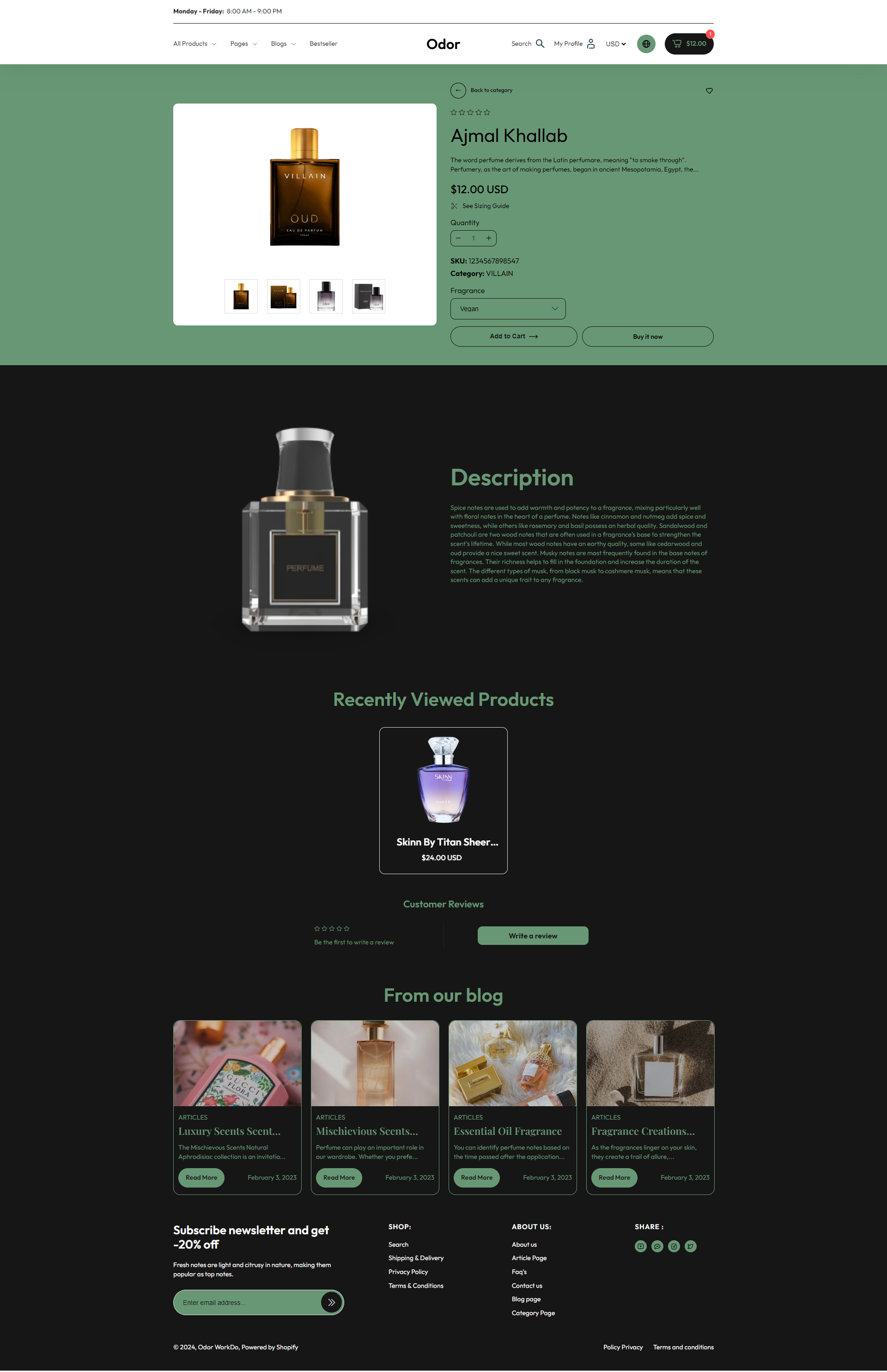 Odor - Perfume Store Shopify 2.0 Store by WorkDo | ThemeForest